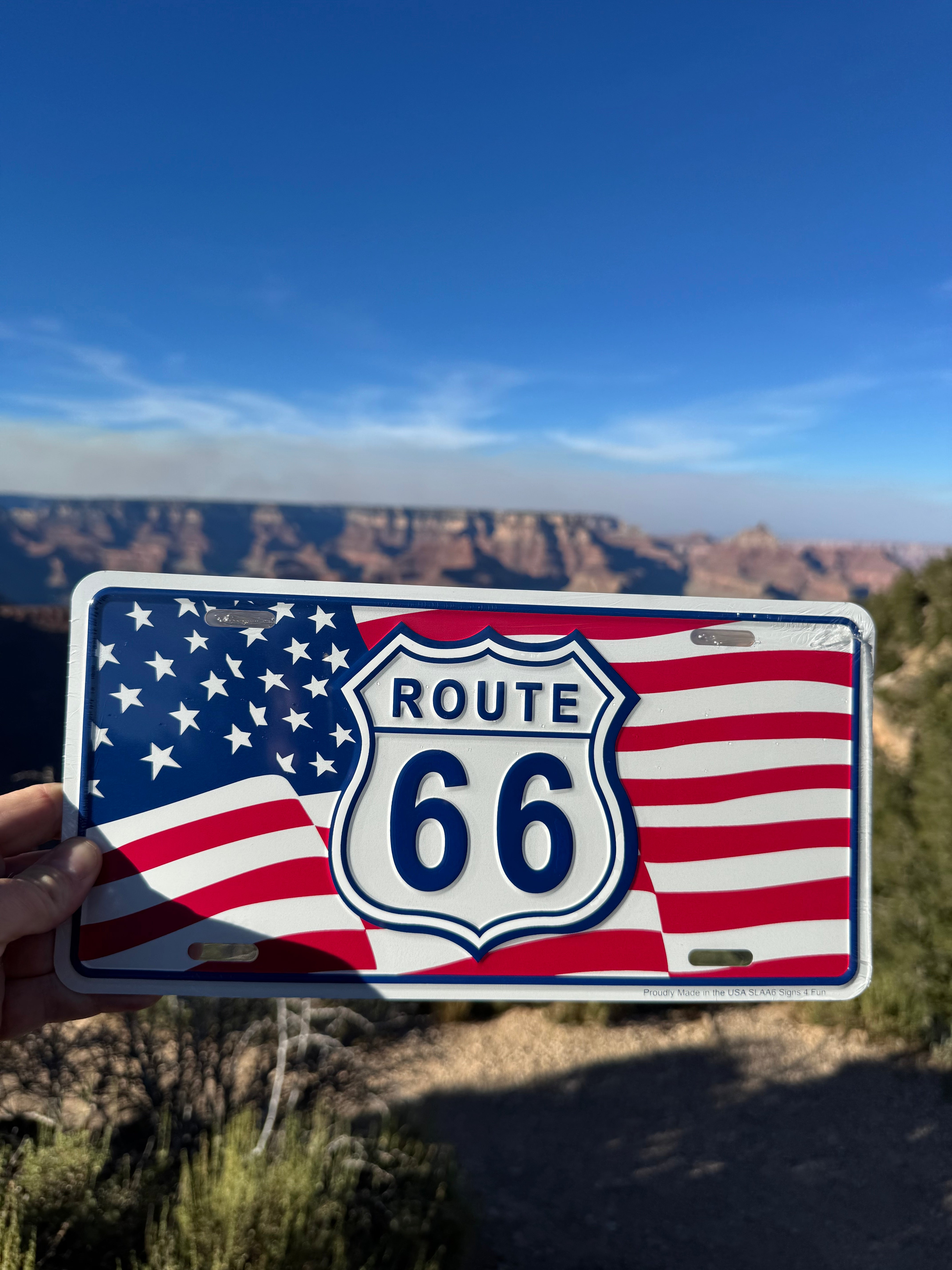Plaque en métal Route 66 (made in USA) 30x15 cm – Trésors de l’Ouest ...