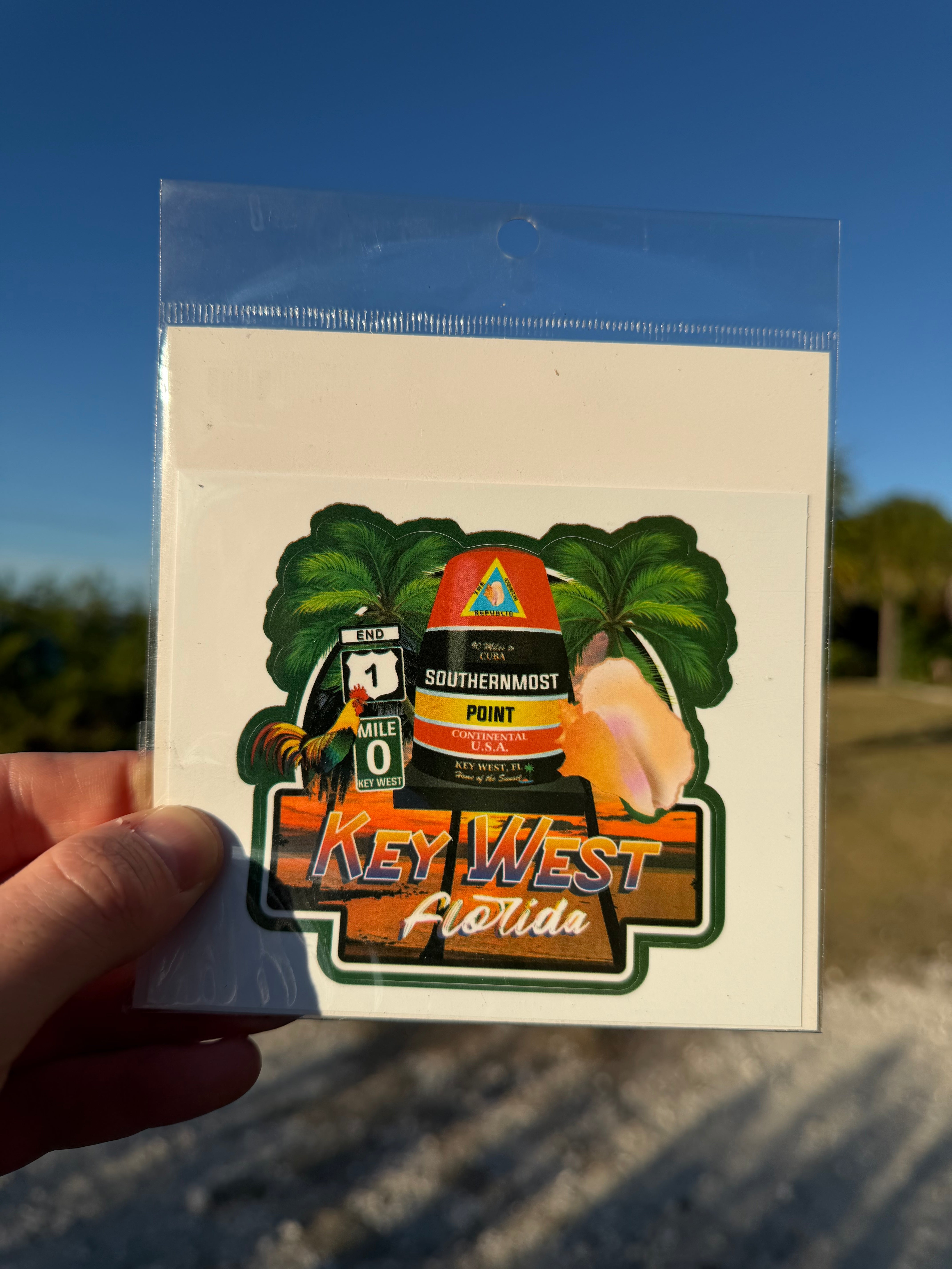 Autocollant Key West – Trésors de l’Ouest Américain